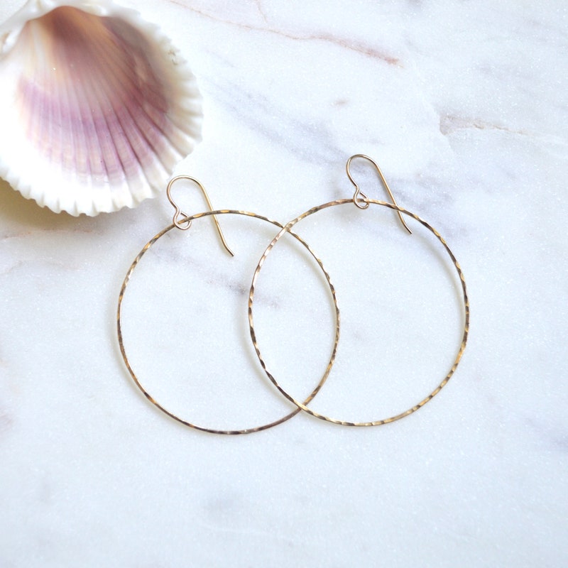 Gold Wire Earrings - Etsy
