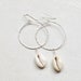 Cowrie Shell Hoops in Sterling Cowrie Hoop Earrings - Etsy