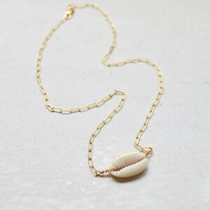 Cowrie Shell Choker, Cowrie Gold Chain Choker, Cowrie Pendant Necklace ...