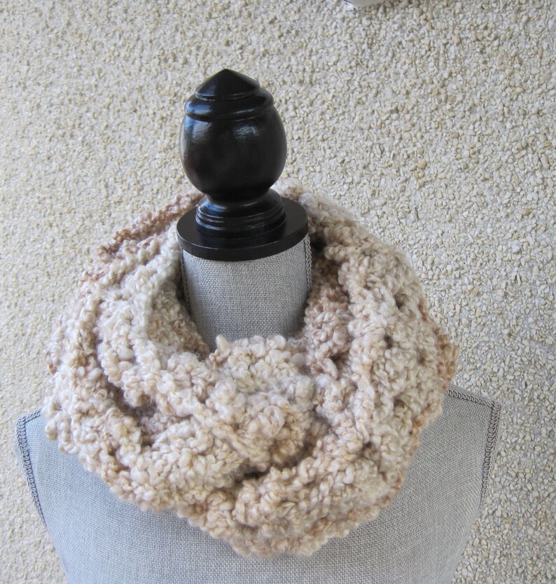Crocheted Infinity Scarf Tube Scarf Loop Scarf Warm Scarf - Etsy