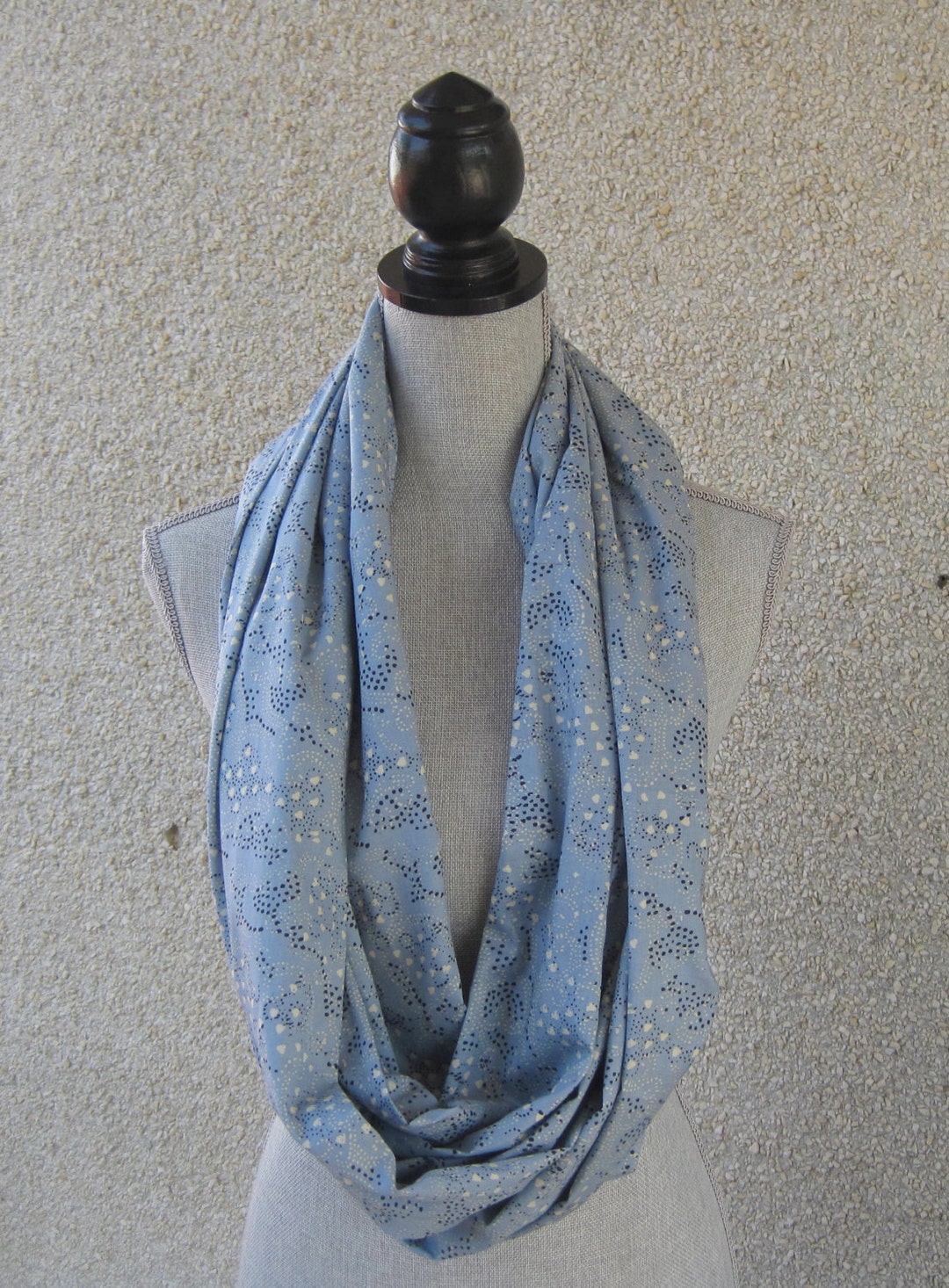 Bufanda infinita azul, bufanda para jeans, bufanda de pañuelo azul ...