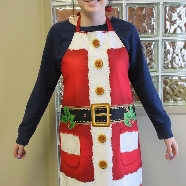 Santa Apron - Etsy