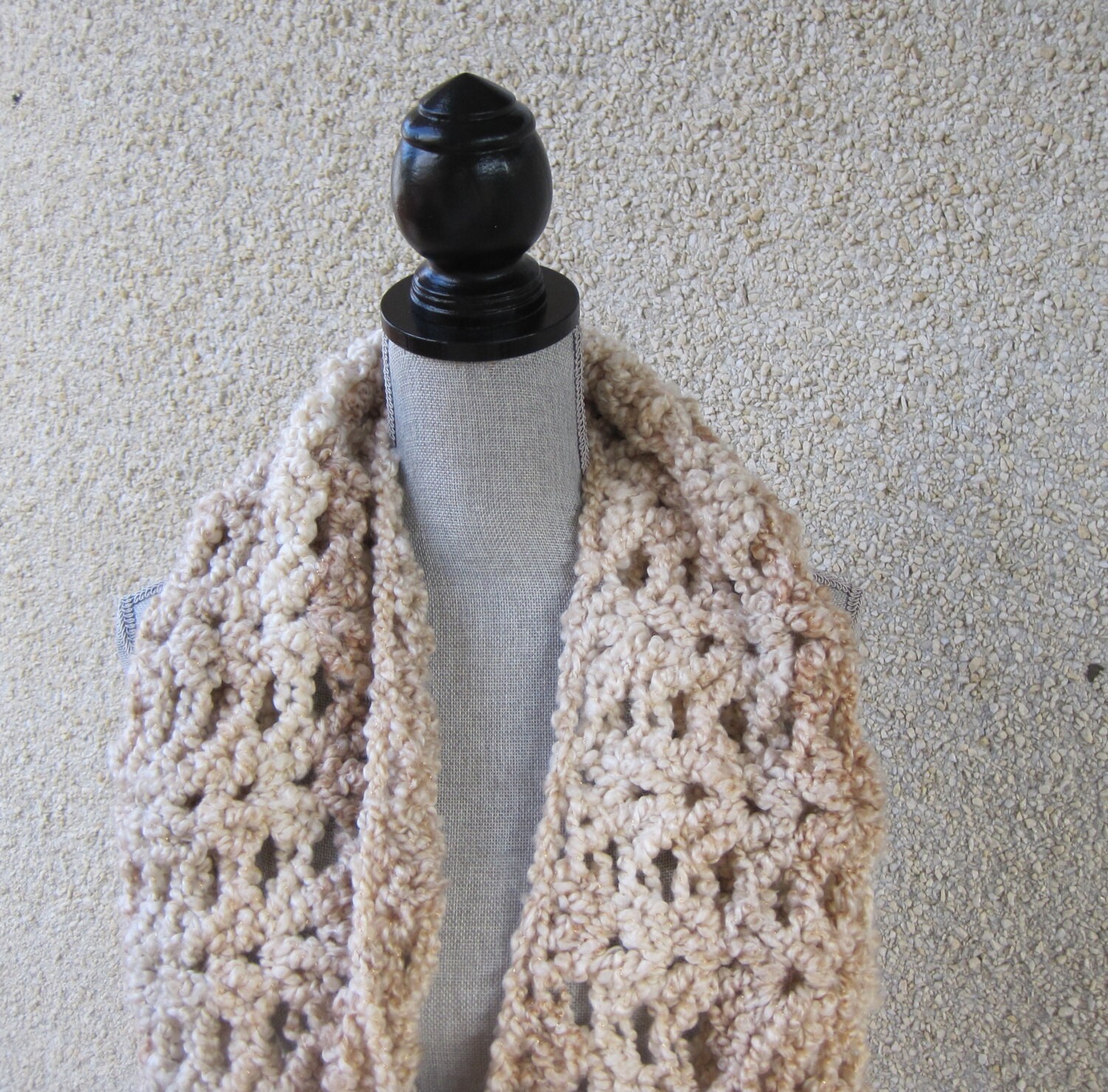 Crocheted Infinity Scarf Tube Scarf Loop Scarf Warm Scarf - Etsy