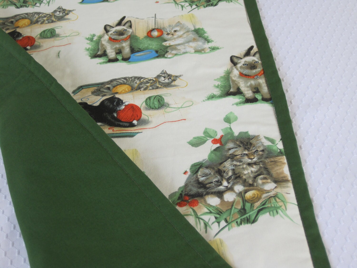 Table Runner Quilted Table Runner Cats Kittens Cats - Etsy