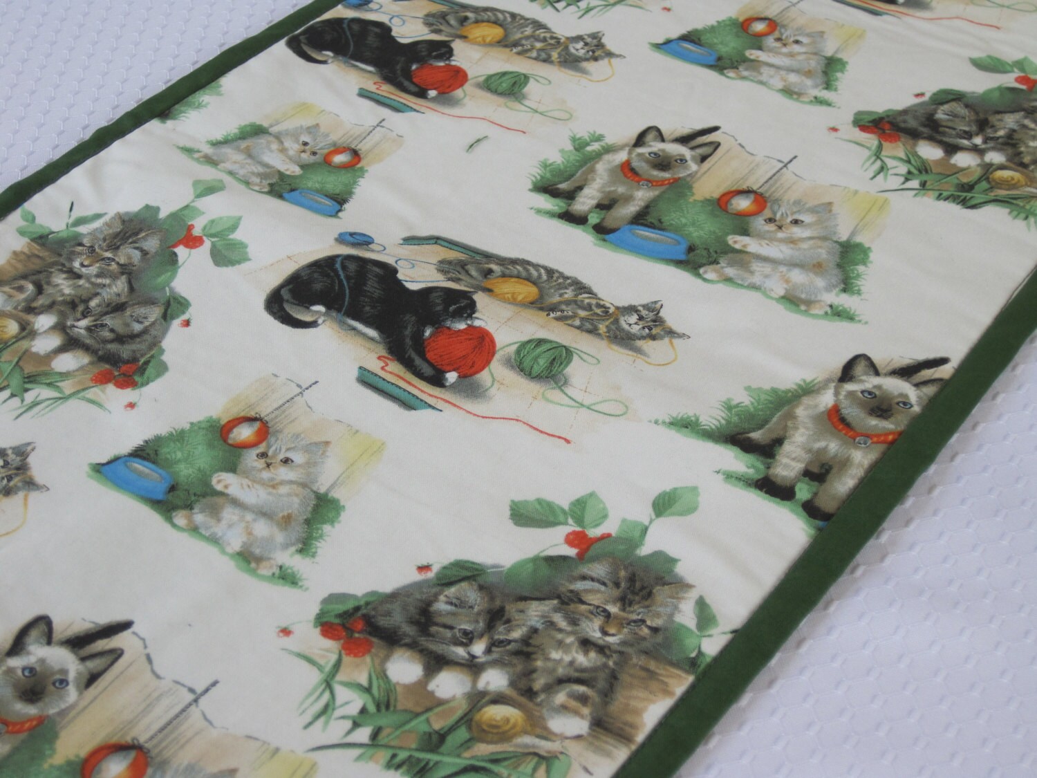Table Runner Quilted Table Runner Cats Kittens Cats - Etsy