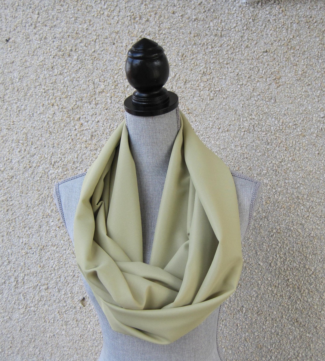 Écharpe à débordement vert clair, écharpe couleur céleri, écharpe verte ...