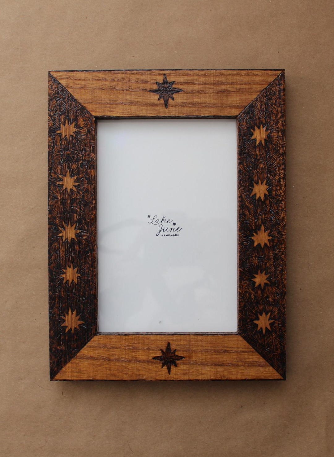 Hand Wood-burned 4x6 Picture Frame, Wooden Picture Frame for Photo, One ...