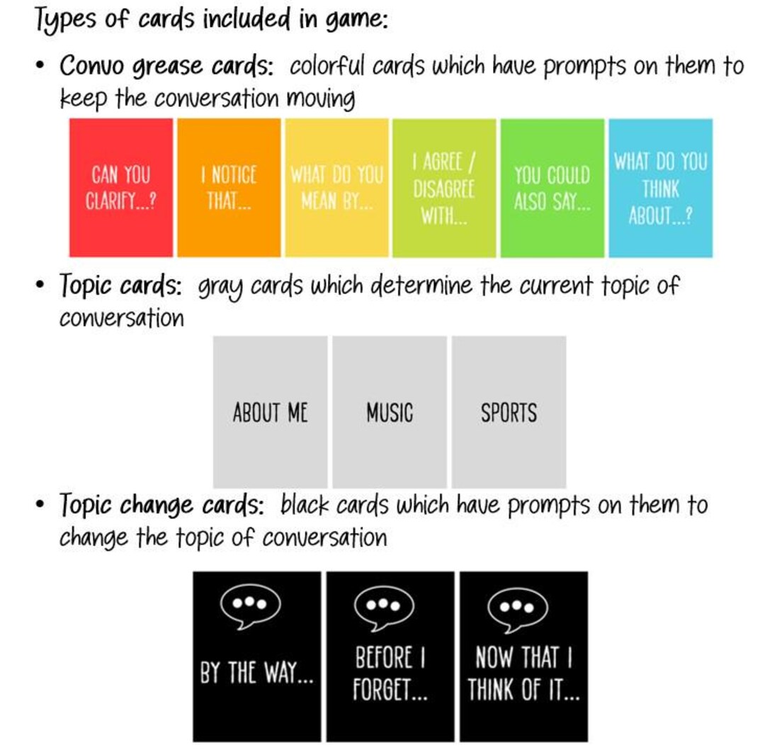 Social Communication Conversational Turn Taking Card Game - Etsy