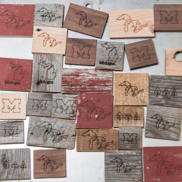 Wood Magnet Set - Etsy