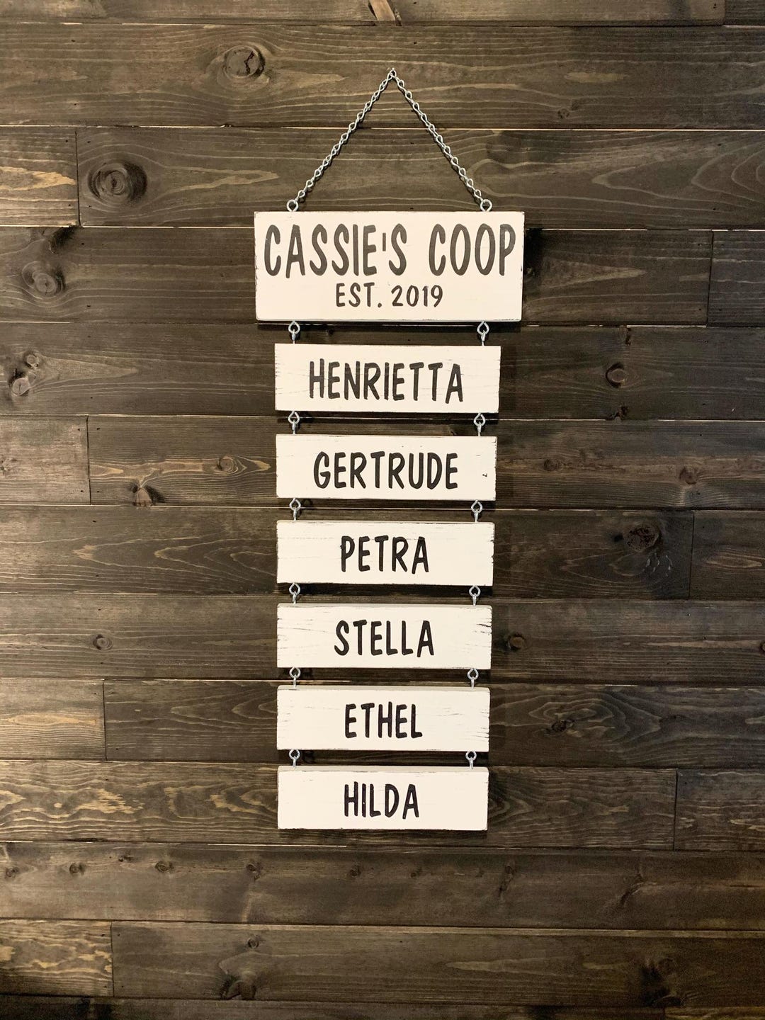 Chicken Coop Sign Custom Duck Coop Sign Hanging Coop Sign Chicken Names ...