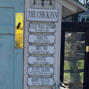 Chicken Coop Sign Custom Duck Coop Sign Hanging Coop Sign Chicken Names ...