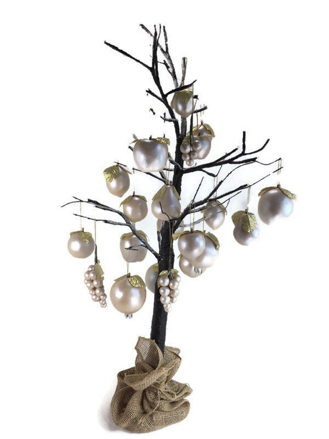 Valerie Parr Hill Fruit Ornaments Boxed Set 21 Pc Champagne Apples ...