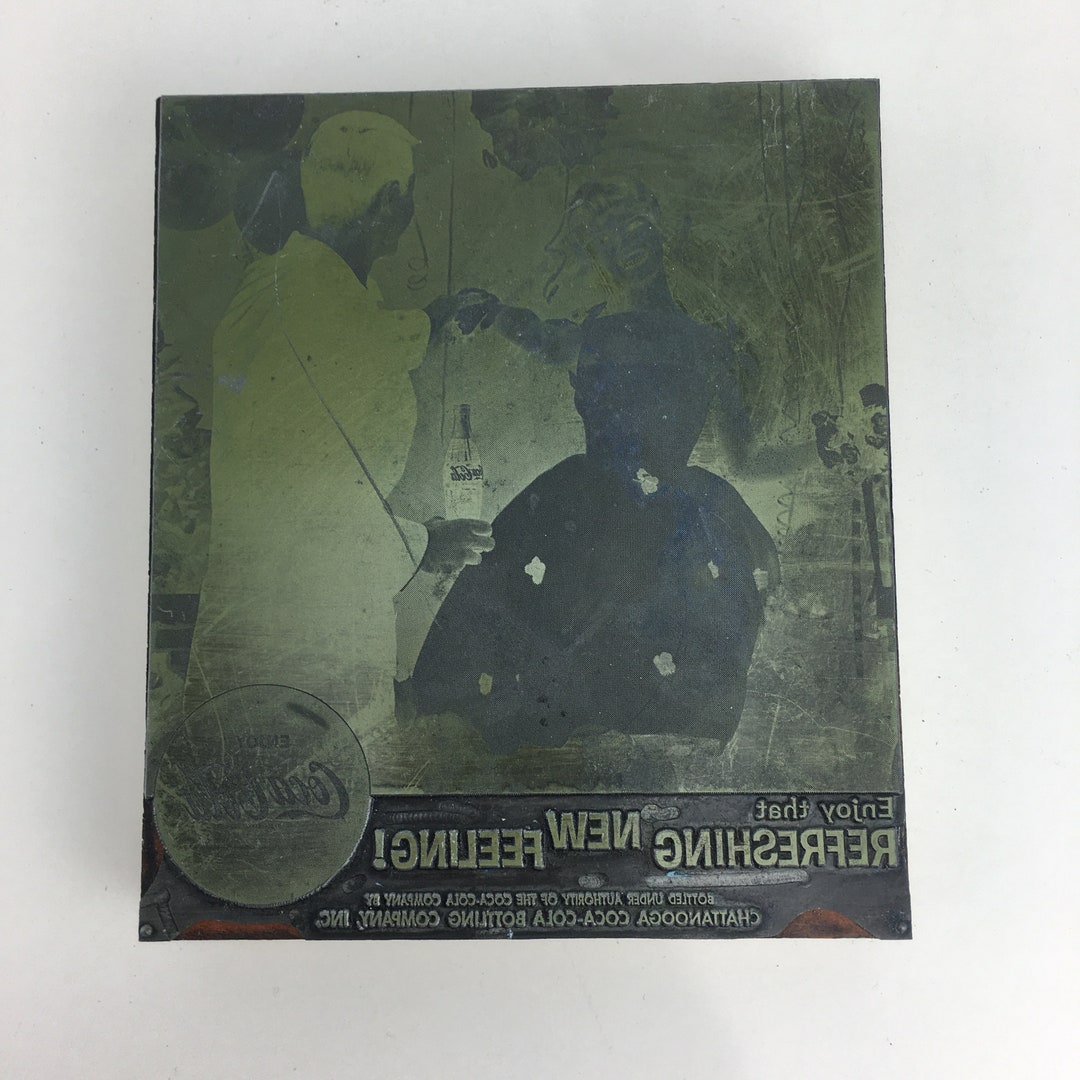 Vintage Coca Cola Coke Newspaper Letterpress Printing Printers Block ...