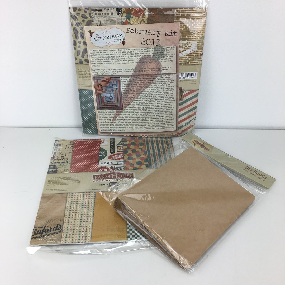 Button Farm Club Album Kit February 2013 Market Square Emporium ...