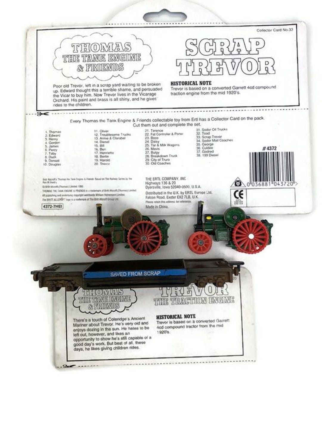 ERTL Thomas the Train Scrap Trevor Saved From Scrap Flatbed Trailer ...