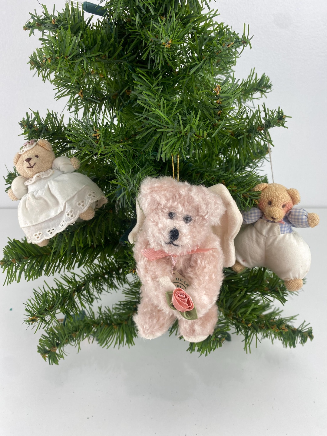 Boyds Angel Bear Ornaments Plush Stuffed Animals Lot of 3 Vintage 1990 ...