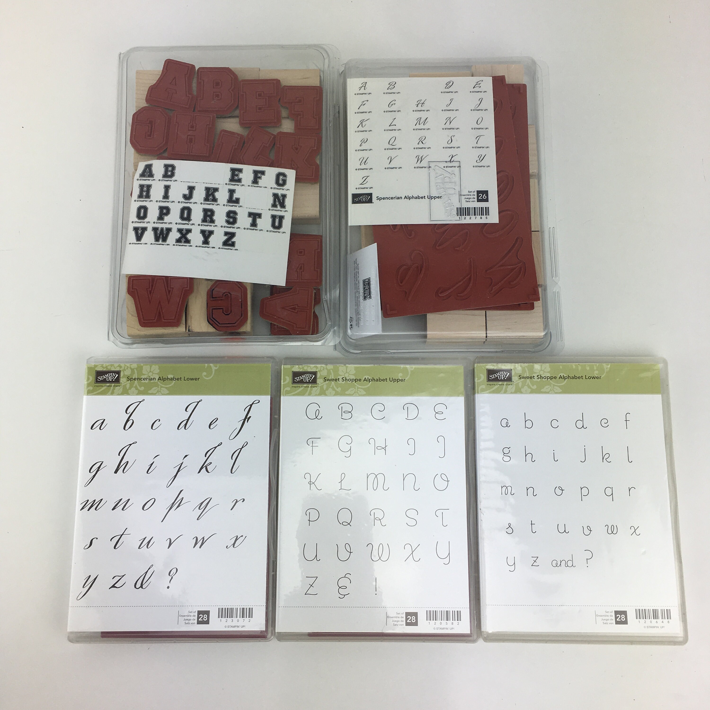 Stampin up Alphabet Stamp Sets U PIC Sweet Shoppe Upper Lower ...