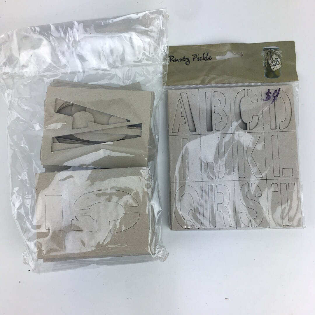 Rusty Pickle Chipboard Alphabet Uppercase Letters & Numbers - Etsy