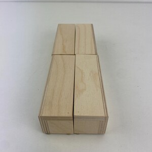 Small Unfinished Wood Angled Corner Platform Pieces 5" Set of 4 ...