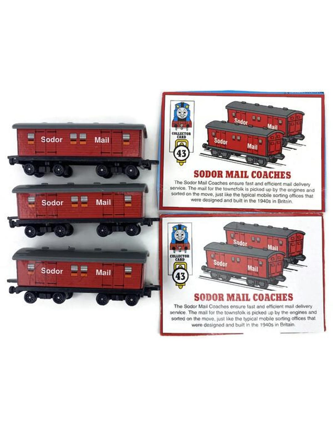 ERTL Thomas the Tank Engine Friends Train 3 Sodor Mail Coaches #4371 ...