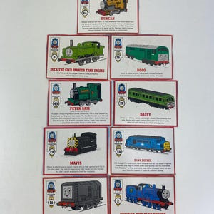 ERTL Thomas the Train Cars Die Cast Metal Vtg 1989-1996 Cloud W/ Cards ...