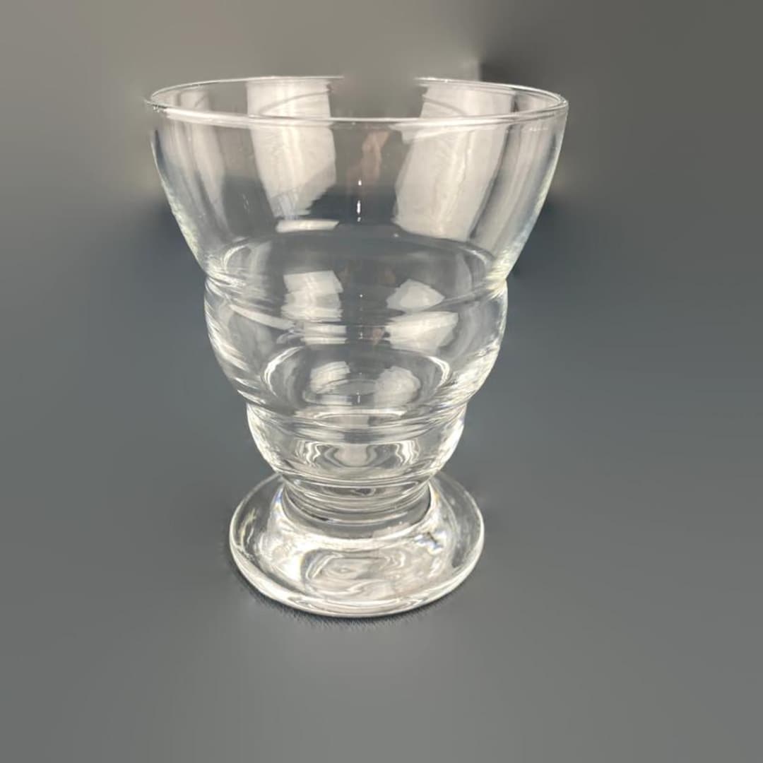 Sahara Studio Nova Drinking Glass Tumbler 8 Oz Clear Footed Rippled ...