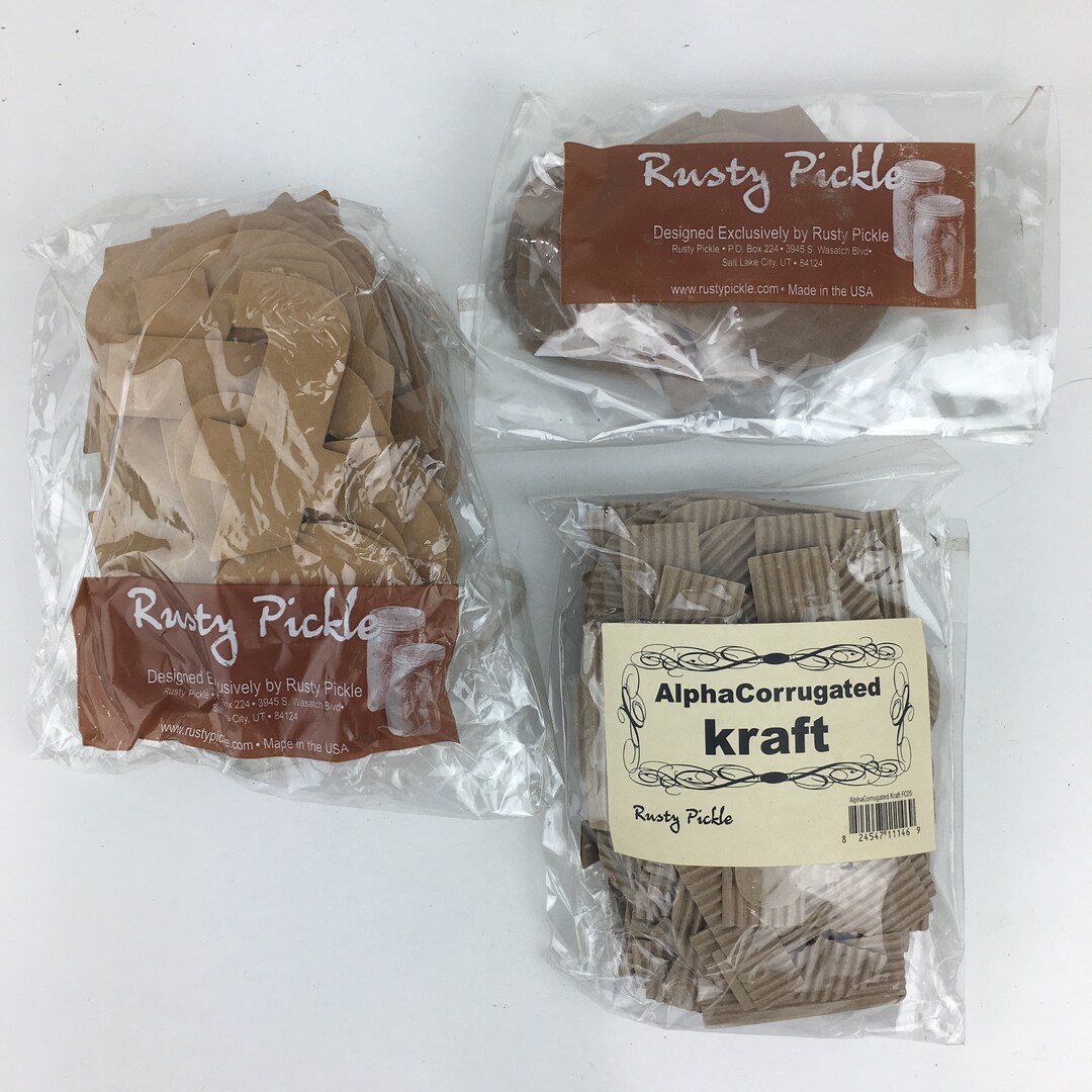 Rusty Pickle Alpha Corrugated Kraft Cardboard Alphabet Uppercase ...