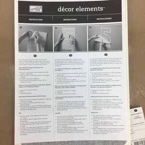 Stampin' Up! Decor Elements Notes Chalkboard Vinyl Wall Decal 3 Packs 8 ...