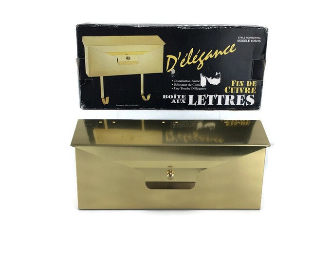 D'elegance Brass Finish Mailbox Horizontal Wall Mount #DSHS Weather ...