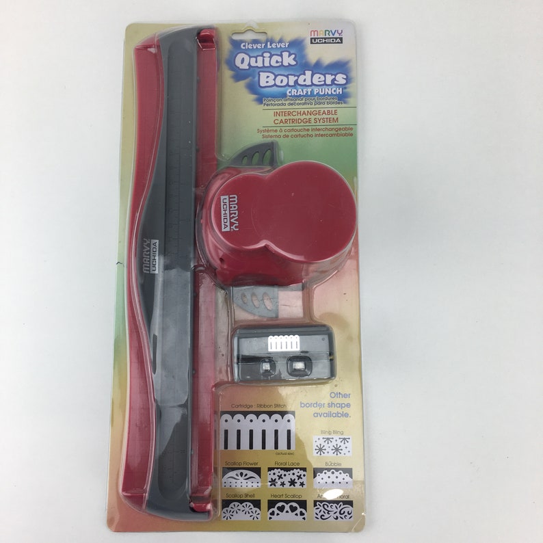 Marvy Uchida Clever Lever Quick Borders Craft Punch Interchangeable ...