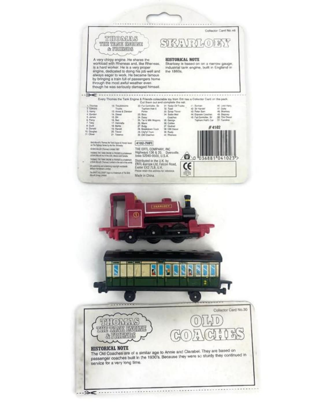 ERTL Thomas the Train Tank Engine and Friends Skarloey #4102 1997 & Old ...