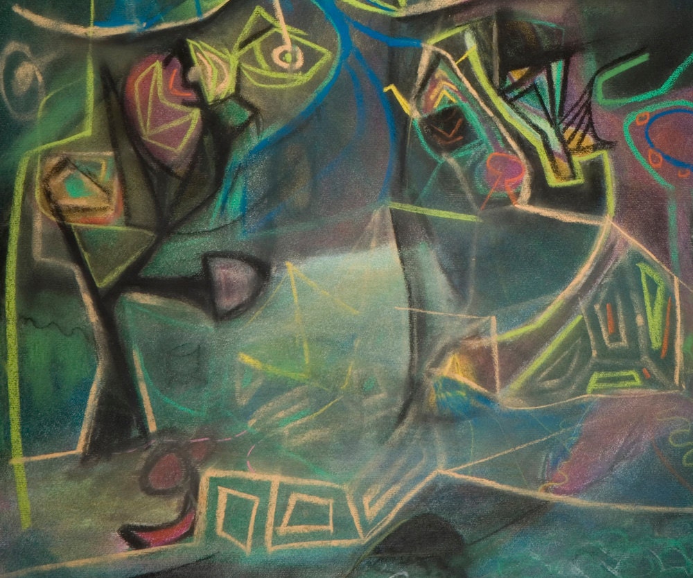 Pastel Trance Drawing | Etsy