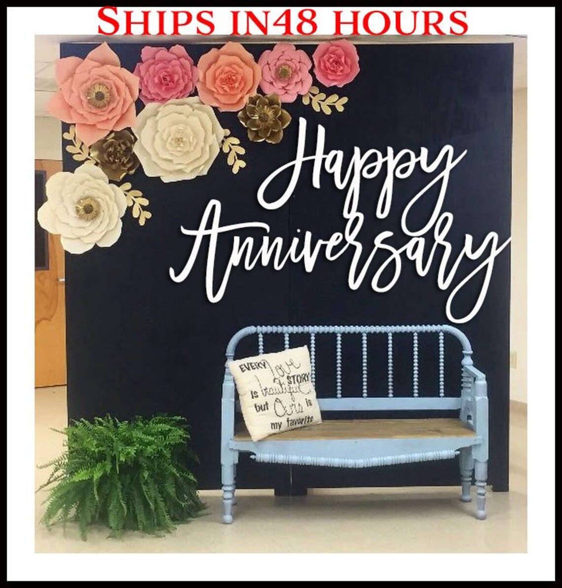 Letrero de Feliz Aniversario Letrero Personalizado | Etsy España