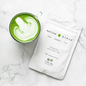 Organic Matcha Ninja Powdered Green Tea. 70 Servings. Smooth & Non ...