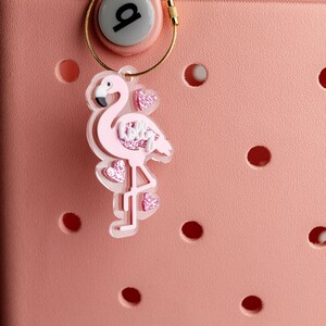 Personalized Flamingo Bag Tag – Acrylic Name Tag With Gold or Silver ...
