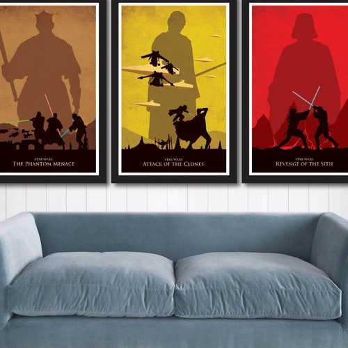 Star Wars Trilogy Poster Set - Etsy