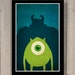 Disney Pixar movie poster Monsters Inc | Etsy