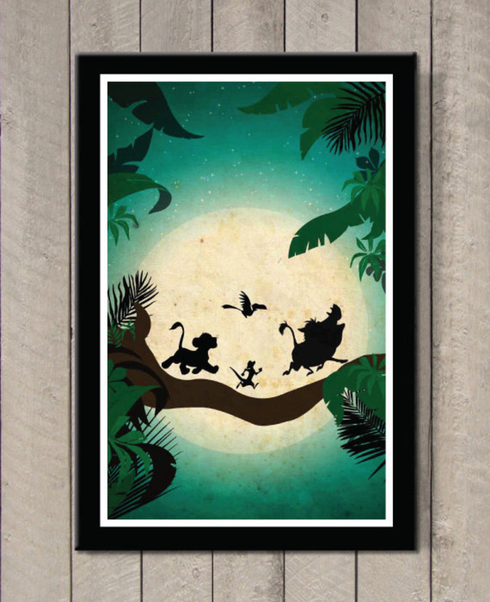 Vintage Disney Poster Set - Jungle Book, Lion King, Aladdin - Etsy