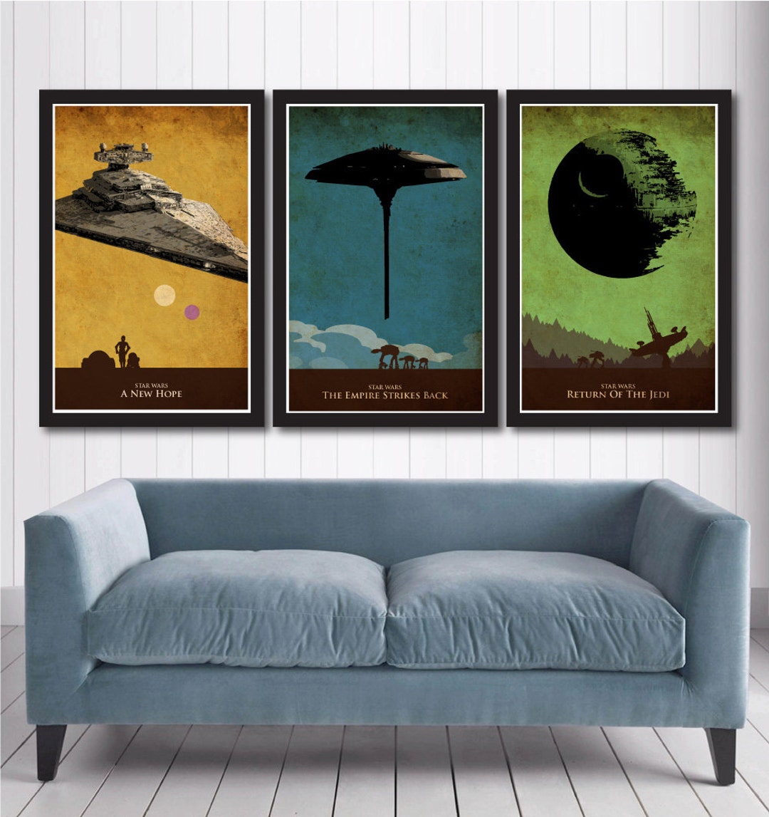Star Wars Trilogy Poster Set - Etsy