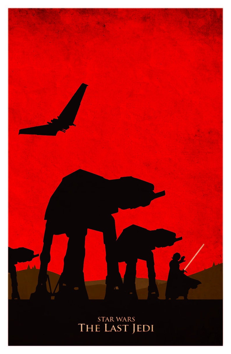 Star Wars Sequel Trilogy Poster the Force Awakens the Last - Etsy