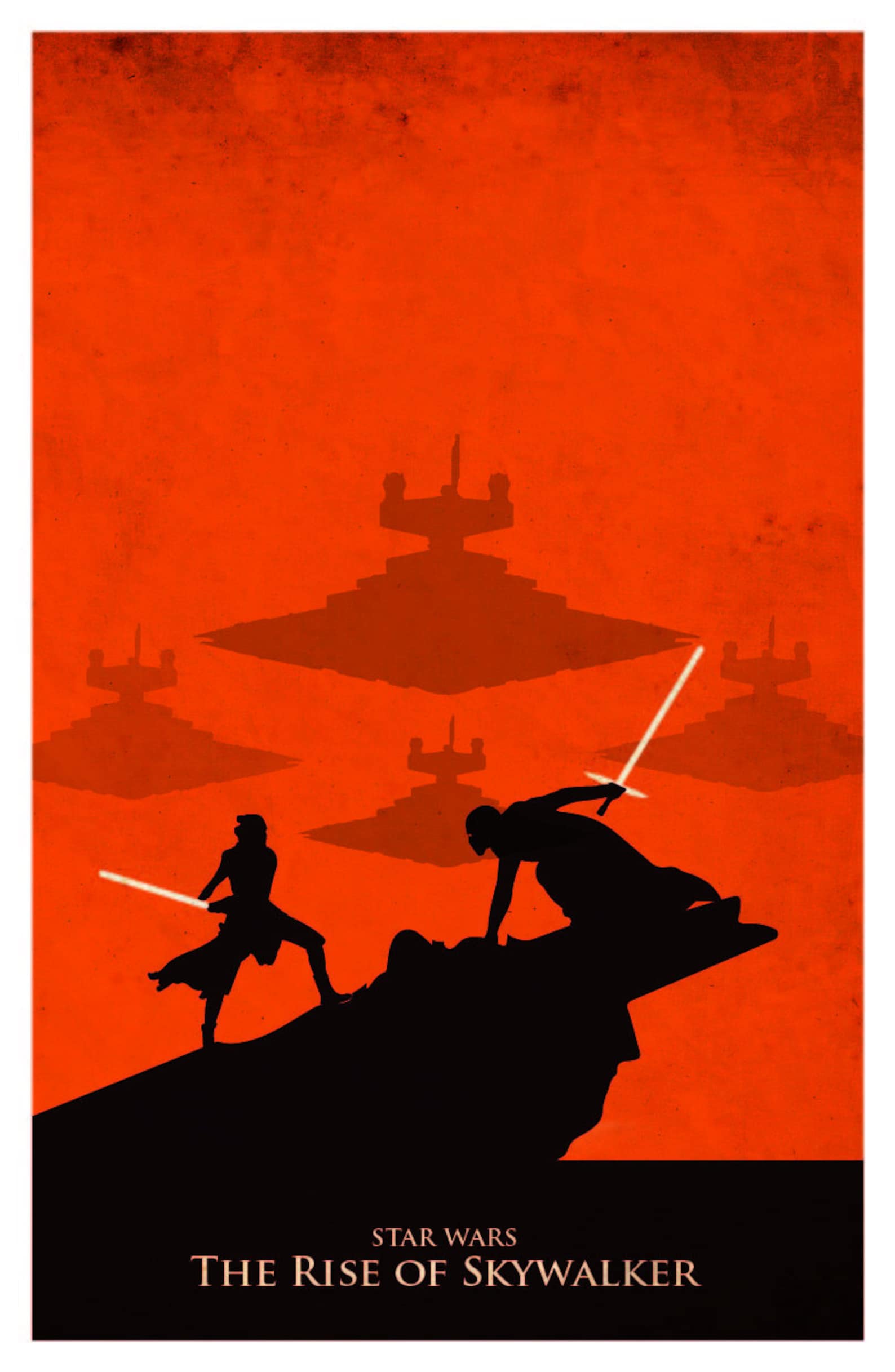 Star Wars Sequel Trilogy Poster - the Force Awakens, the Last Jedi, the ...