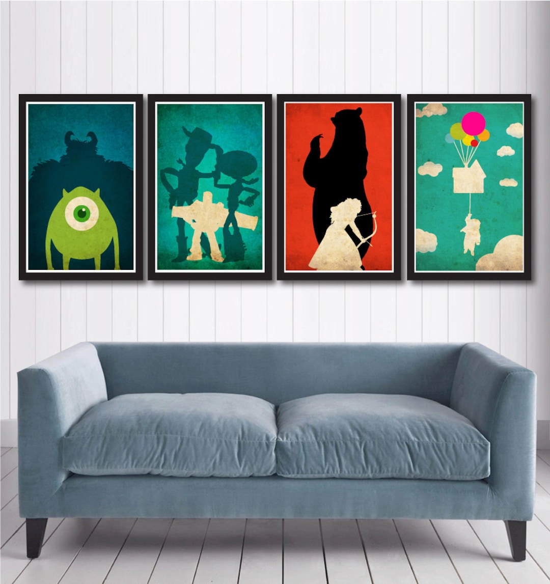 Disney Pixar Movie Poster Set - Etsy
