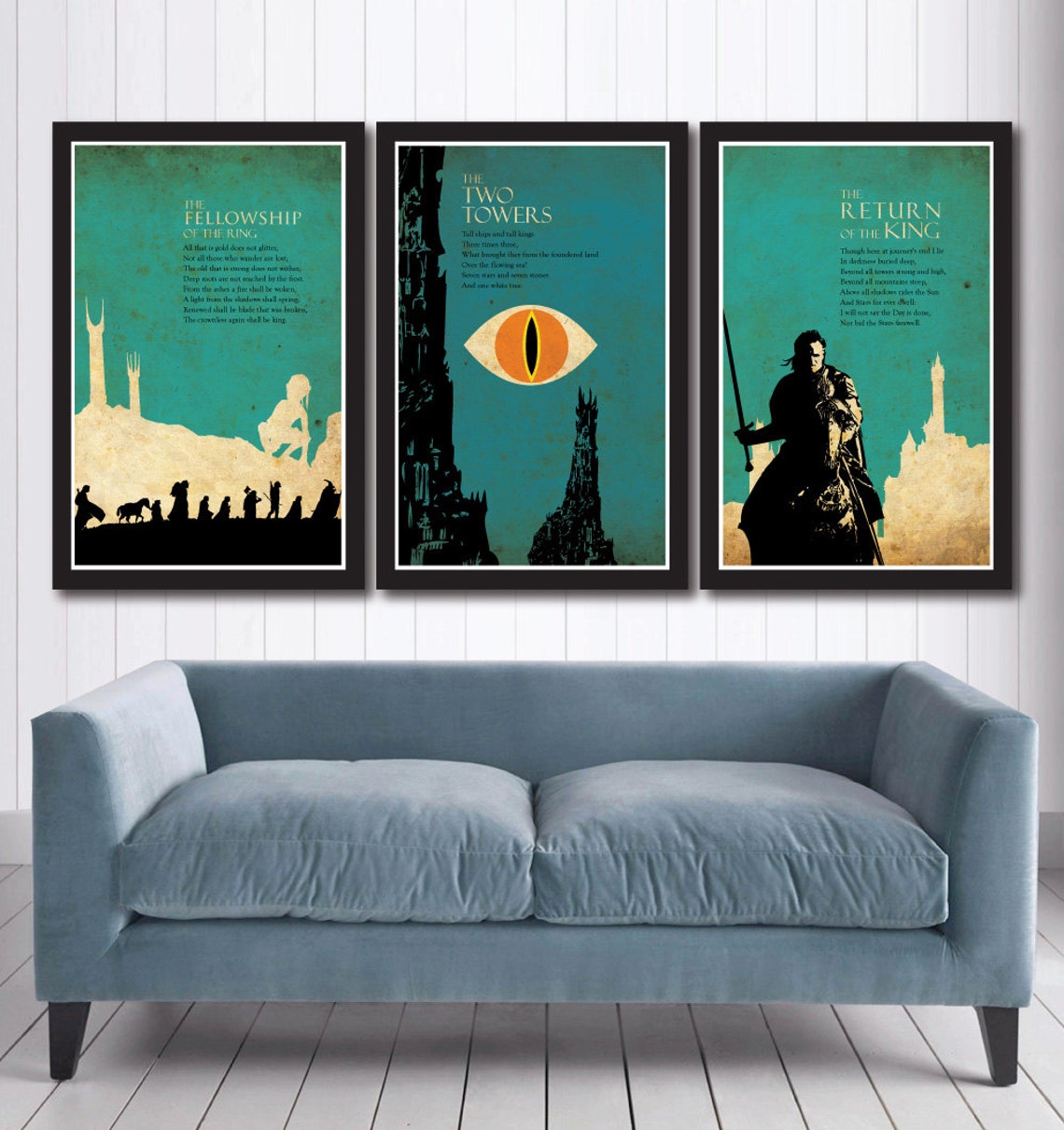 The Lord of the Rings Trilogy Poster Set - Etsy