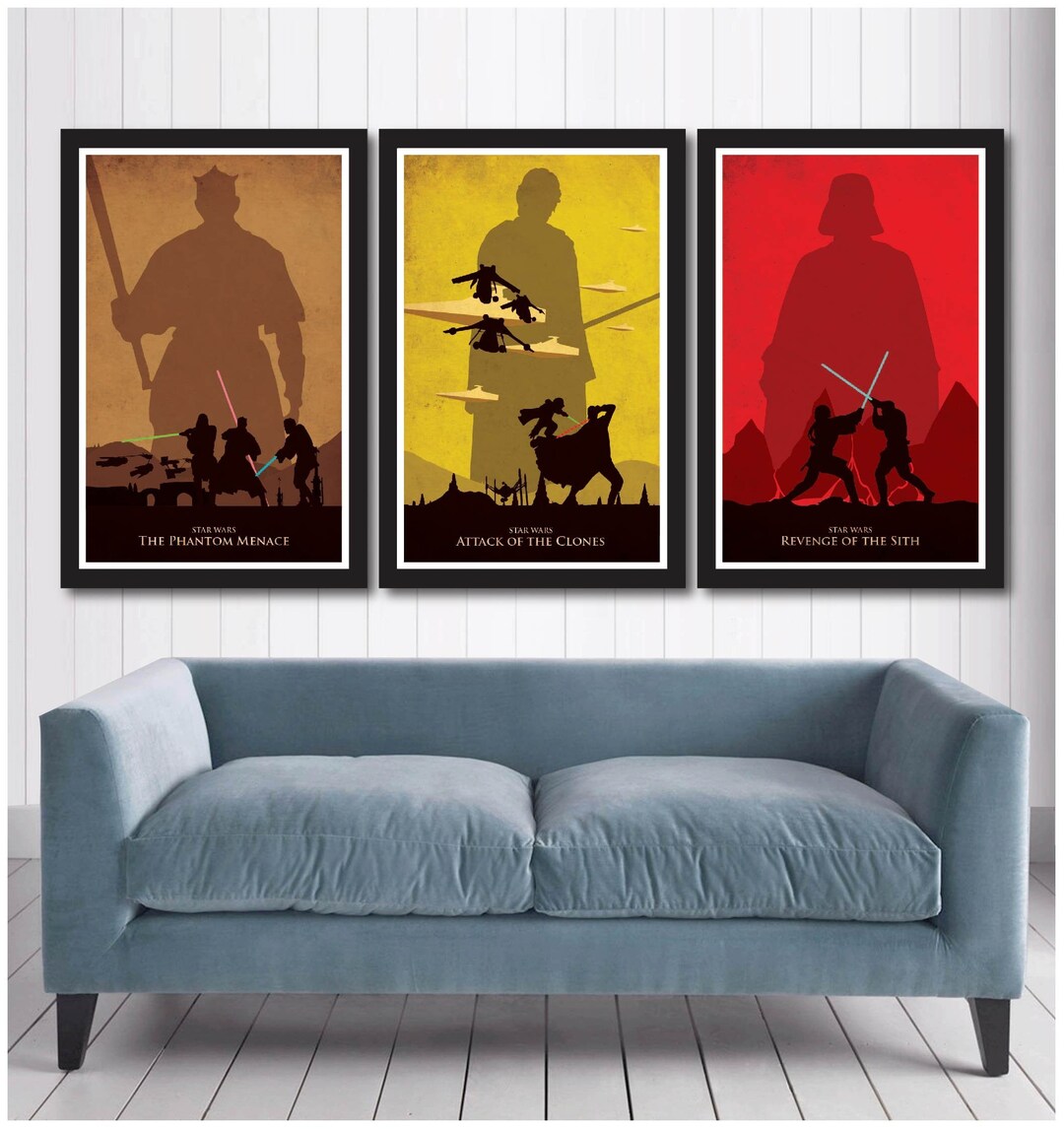 Star Wars Trilogy Poster Set Episode I, Episode II, Episode III - Etsy