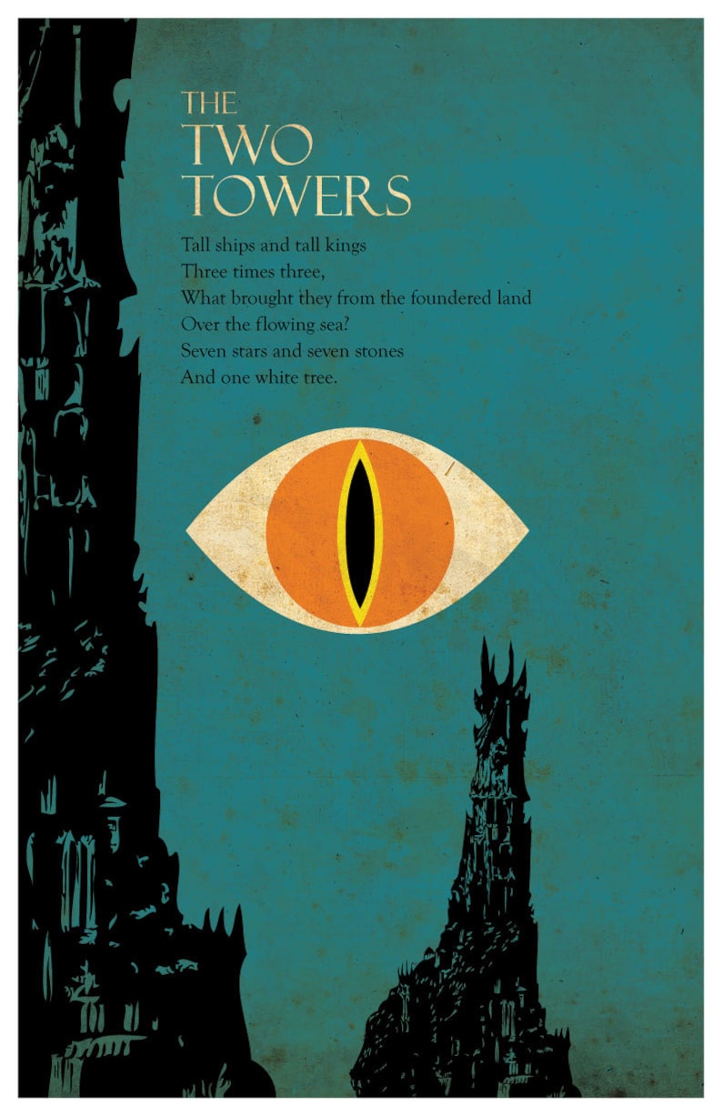 The Lord of the Rings - the Two Towers Poster - Etsy