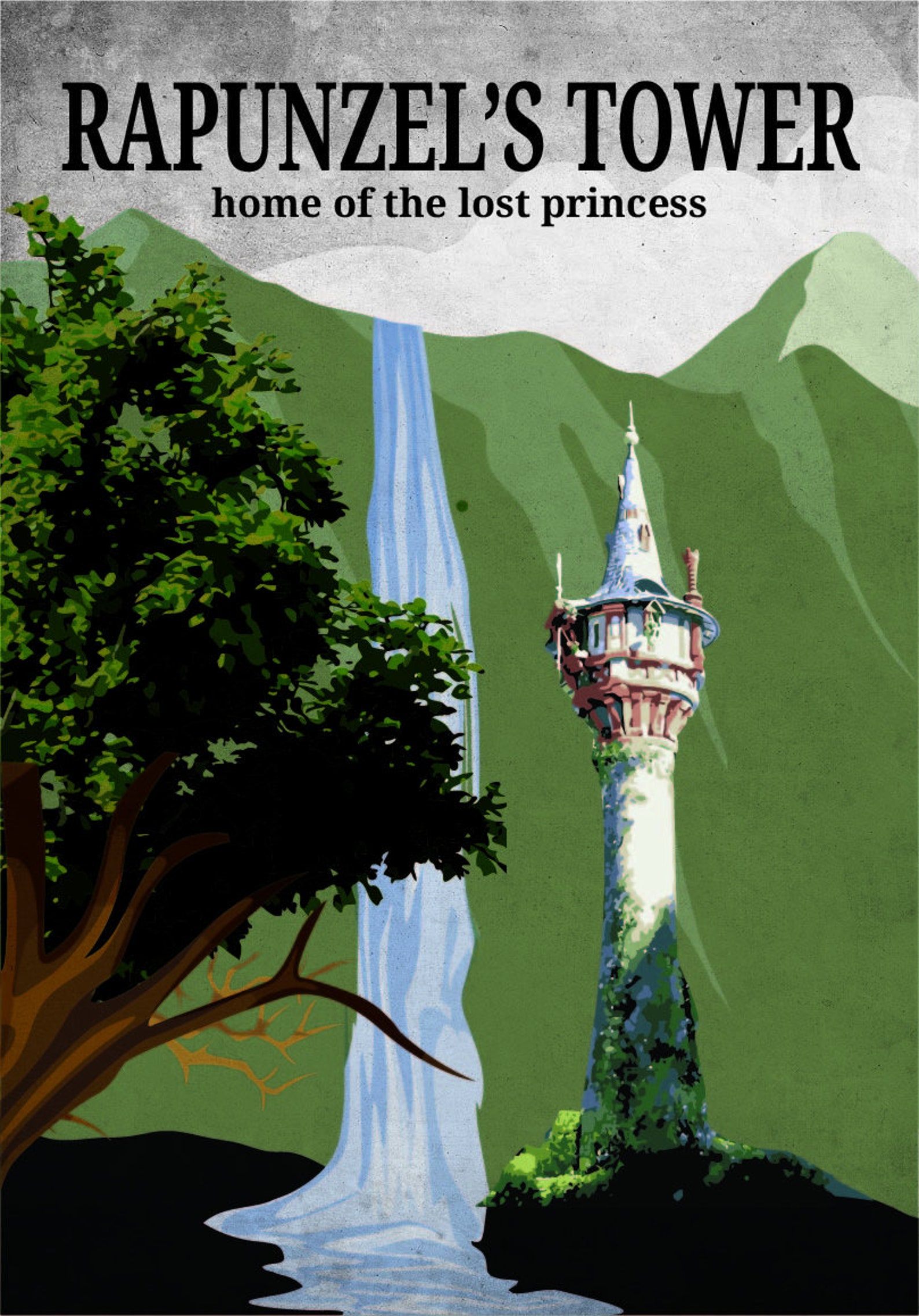 Tangled - Rapunzel's Tower Poster - Etsy