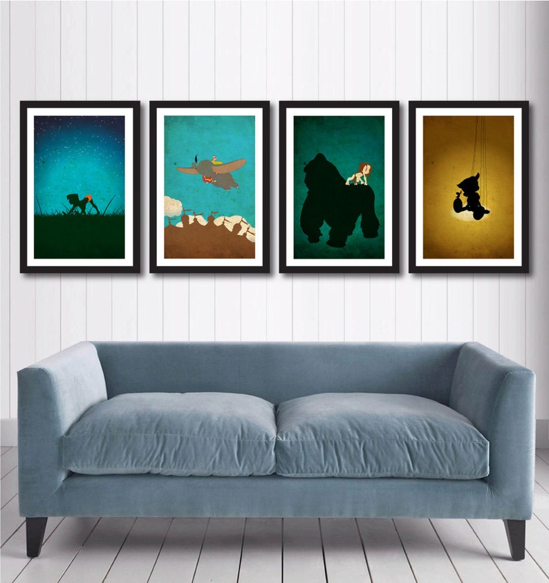 Vintage Disney Pixar movie poster set | Etsy