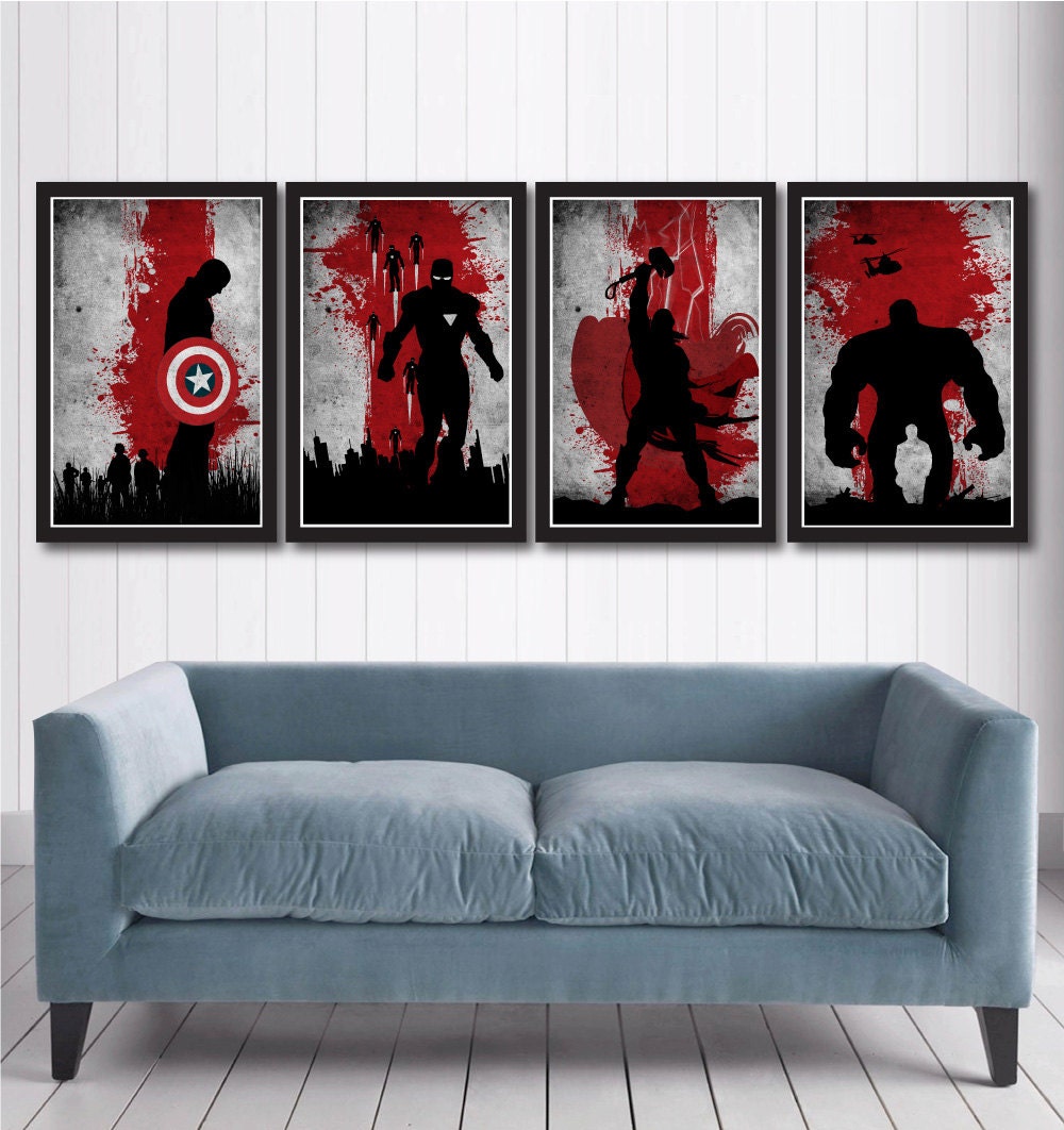 Vintage Avengers Movie Poster Set - Etsy