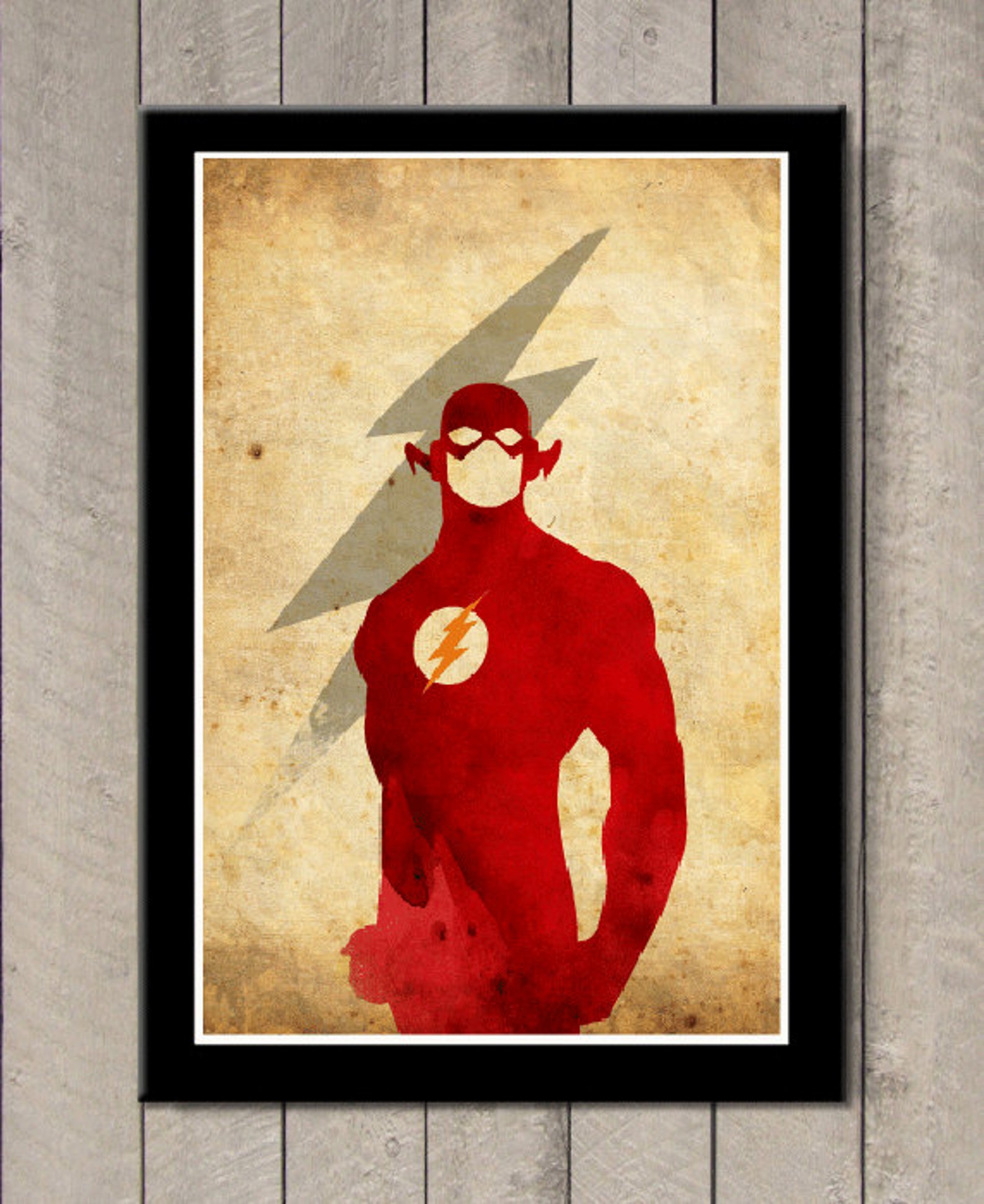 Minimalist Superheroes Poster Flash - Etsy