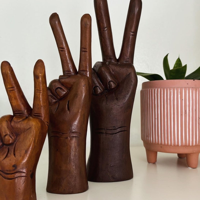 Hand Peace Sign - Etsy